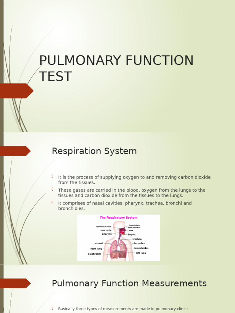 Pulmonary Function Test | PDF | Exhalation | Lung