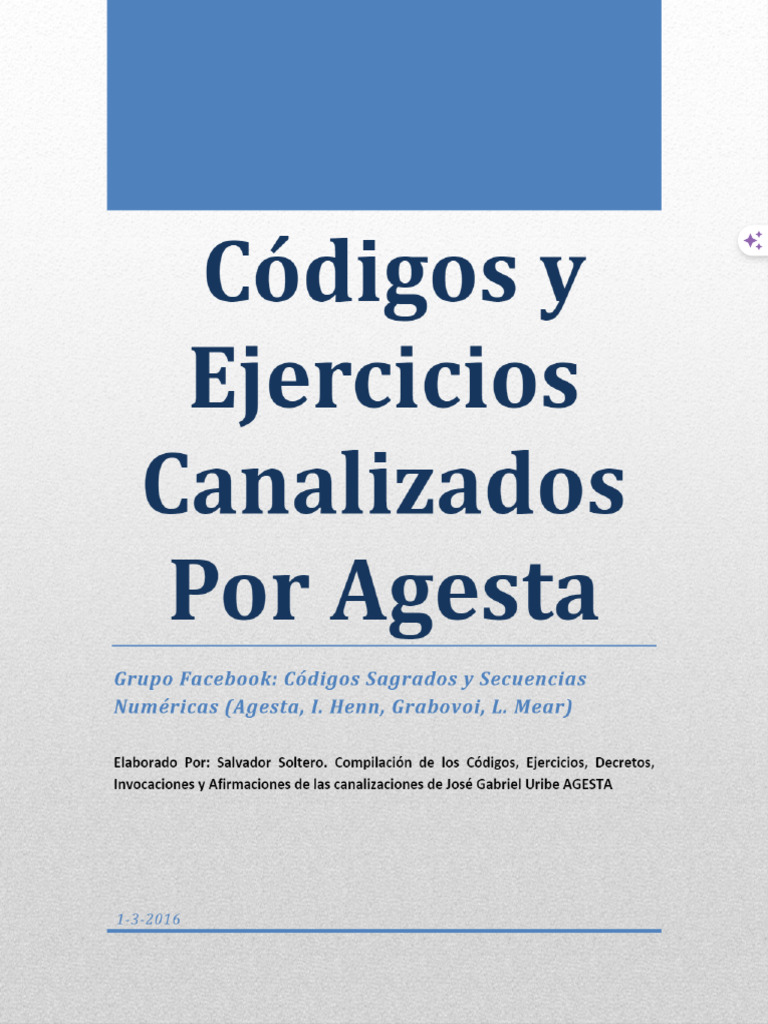 Compilacion Codigos y Ejercicios Canalizados Por Agesta Al 1 Marzo 20161 | PDF