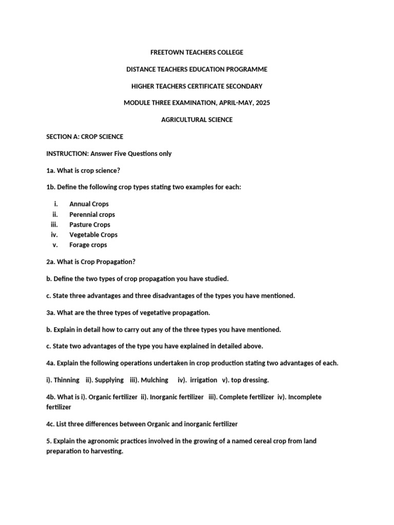 Agric Science May 2025 | PDF