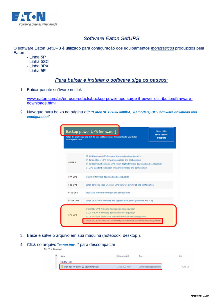 Configuração do Software Eaton SetUPS | PDF
