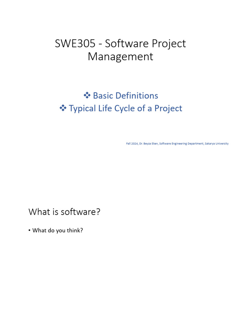Basic Definitions and Project Life Cycle | PDF | Project Management | Software Development Process