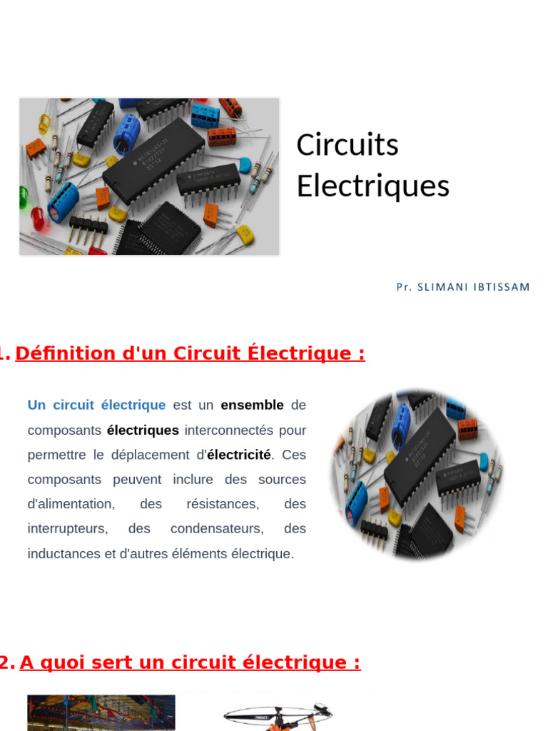Présentation Circuit Electrique | PDF | Tension électrique | Électricité
