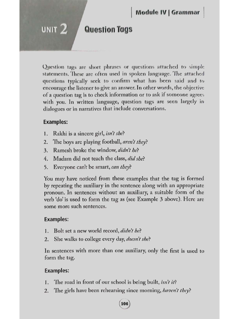 Question Tags - Compressed | PDF