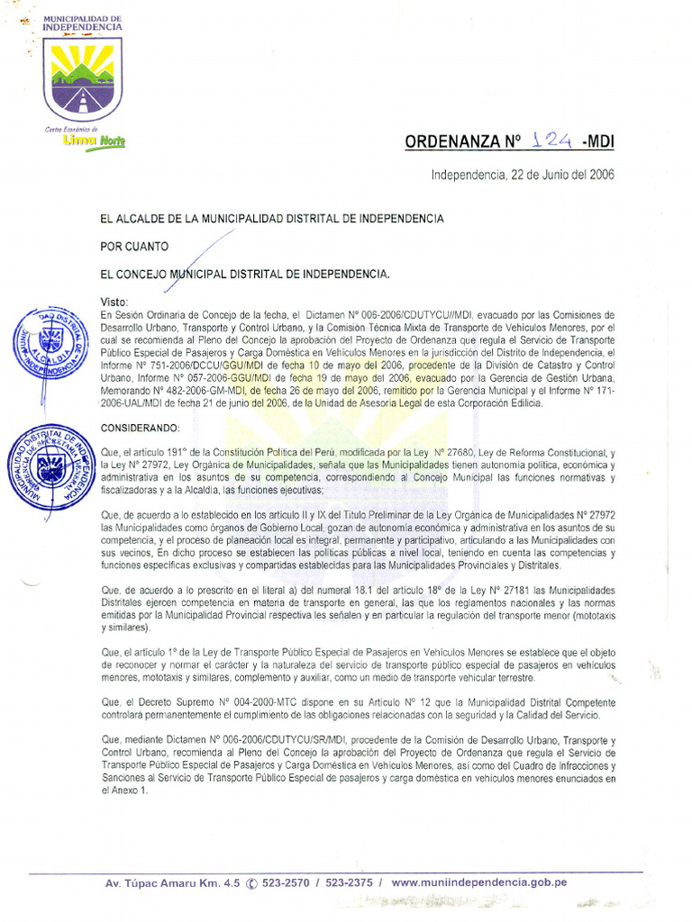 Ordenanza Municipal | PDF