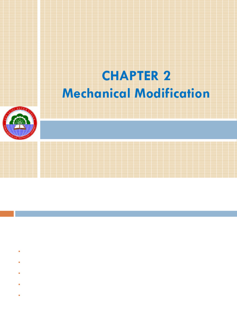 Chapter 2 Mechanical Modification | PDF | Porosity | Soil