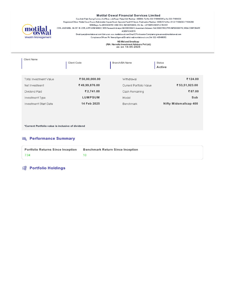 Ns Mid and Smallcap Lumpsum SM 20250514 123046 | PDF | Securities (Finance) | Legal Liability
