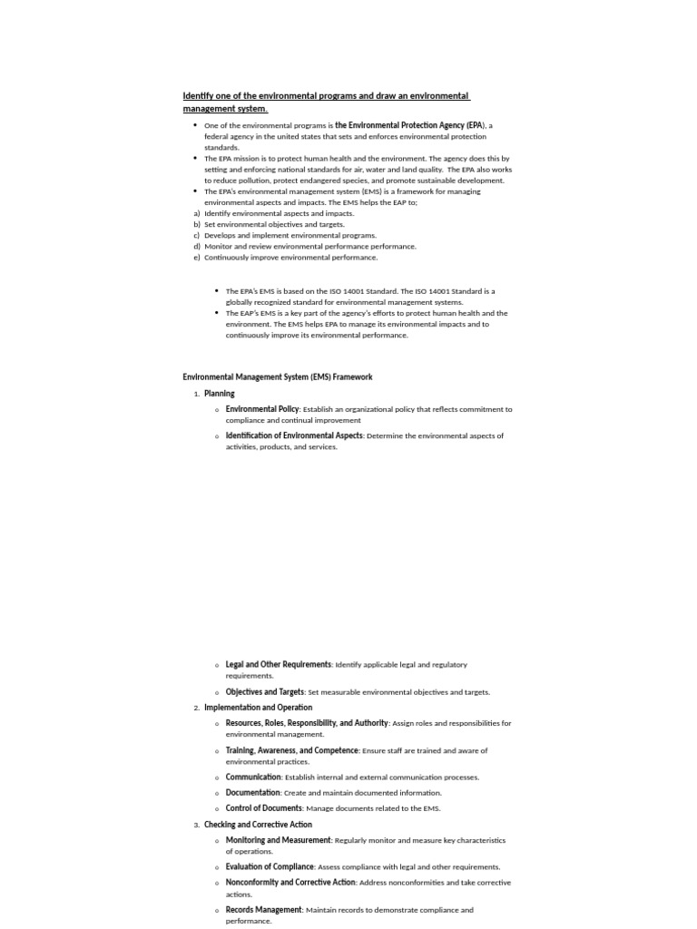 EPA Environmental Management System Overview | PDF | Environmental ...