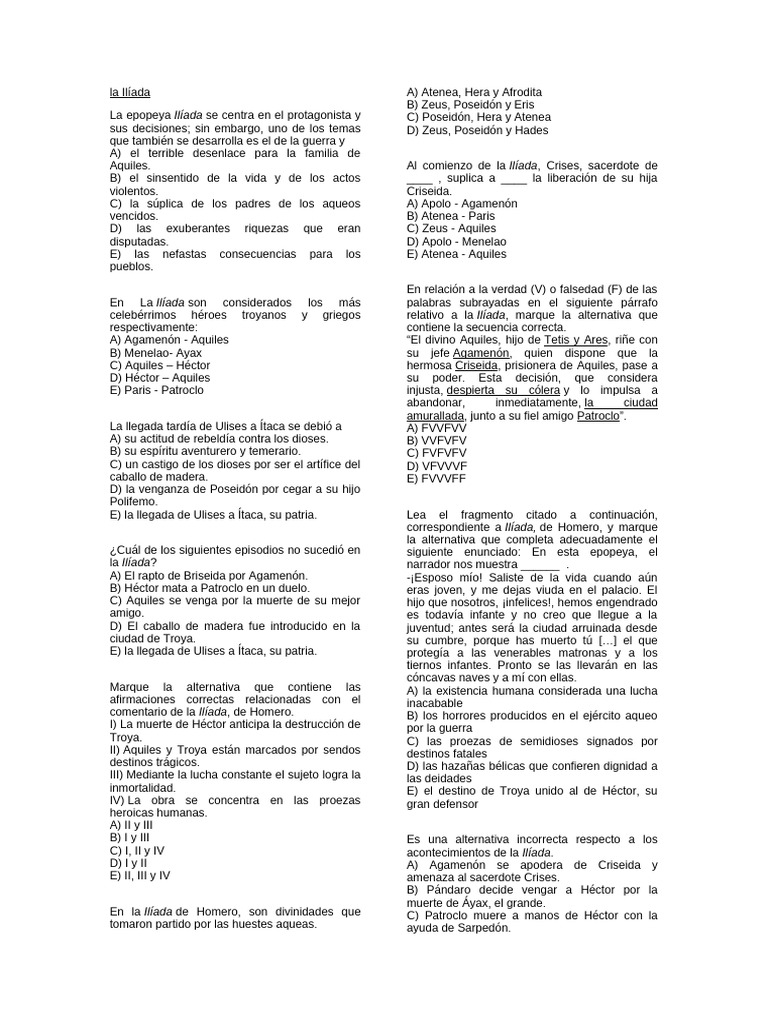 La Ilíada | PDF | Ilíada | Héctor