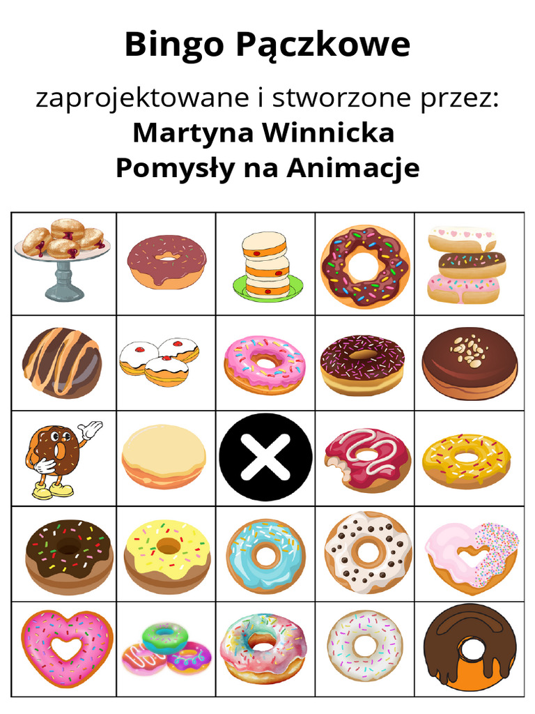 Bingo Pączkowe: Martyna Winnicka Pomysły Na Animacje | PDF