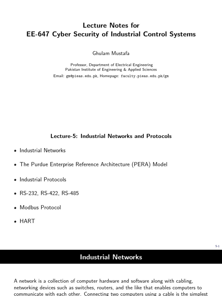 Industrial Networking and Protocols Overview | PDF | Osi Model ...