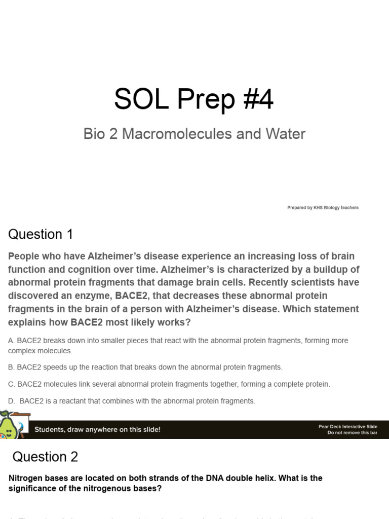 Macromolecules and Water | PDF | Enzyme | Proteins