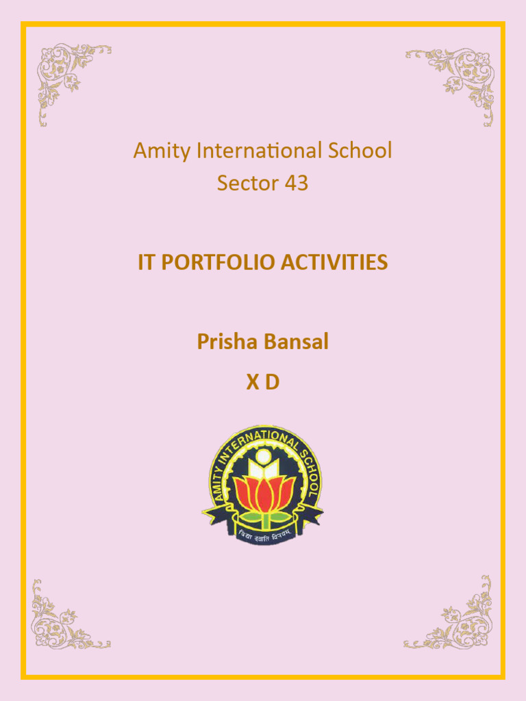Prisha Bansal ITPortfolio | PDF | Macro (Computer Science) | Database Index