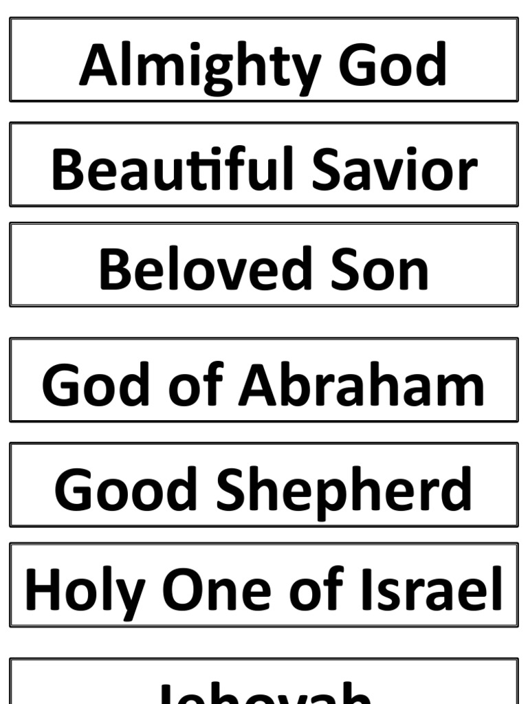 Scriptural Names of Christ-V3 | PDF