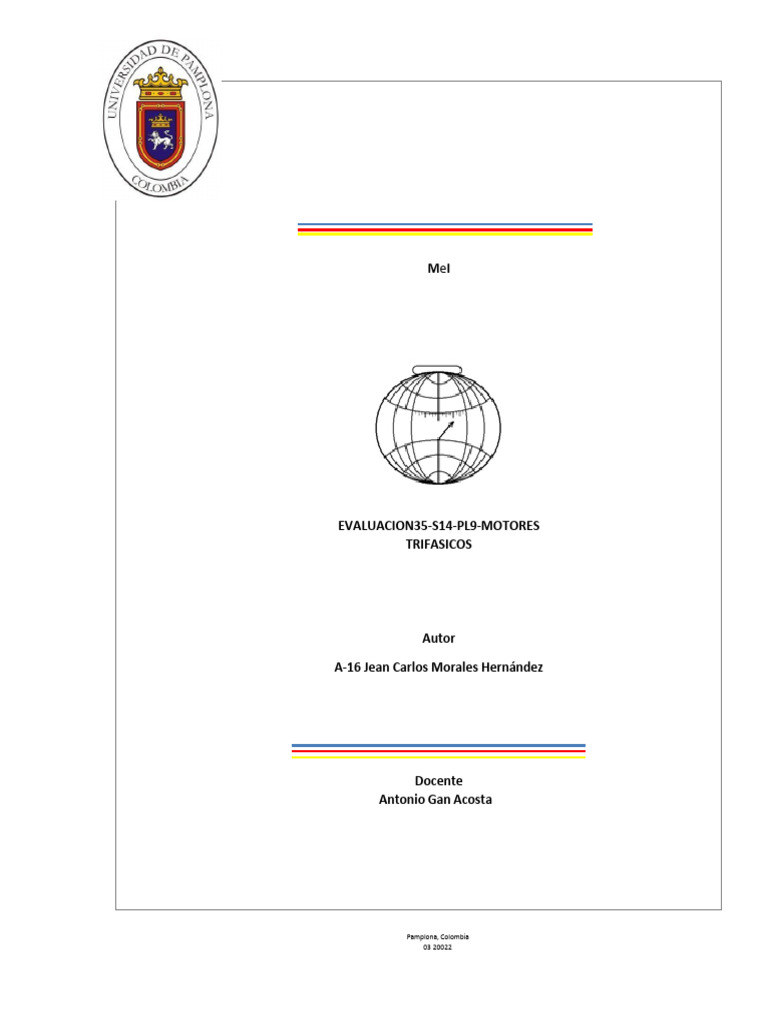 A16 MoralesHJC PL9-Motores-Trifásicos S9 220502 | PDF | Inductor | Electromagnetismo