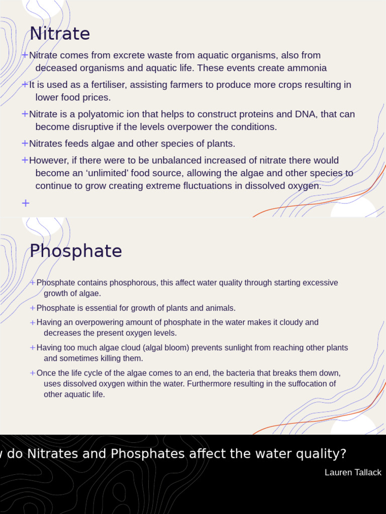 How Do Nitrates and Phosphates Affect The Water | PDF