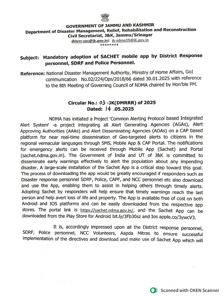 Mandatory Adoption of SACHET App | PDF