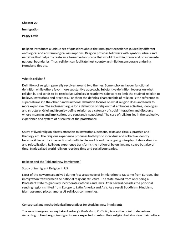 Immigration Adn Globalisation | PDF | Pentecostalism | Immigration