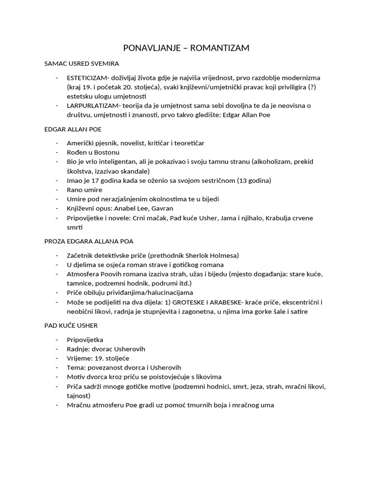 PONAVLJANJE-romantizam | PDF