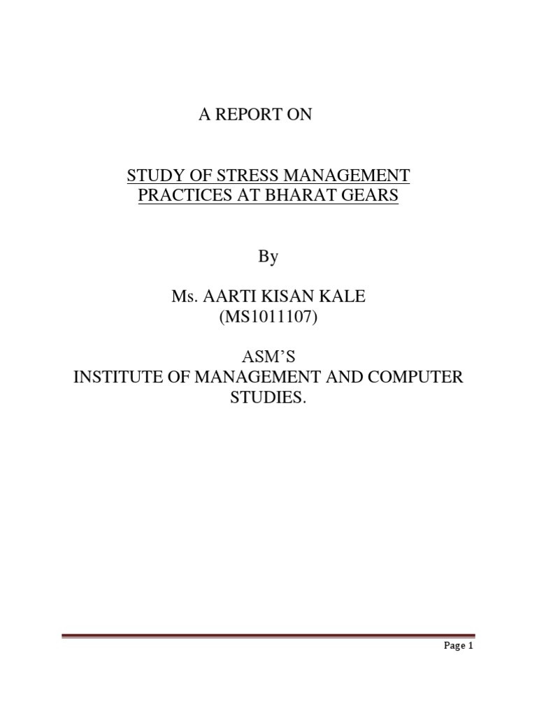 BPCL Mail | PDF | Stress (Biology) | Occupational Stress