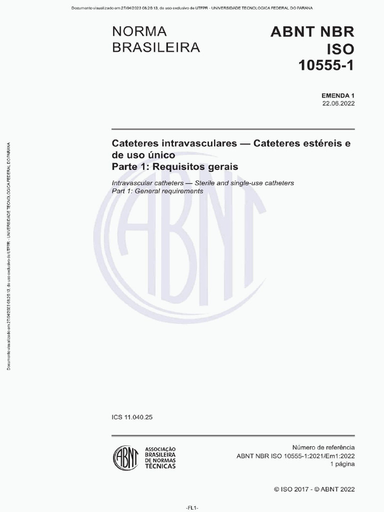 Iso 10555-1 | PDF