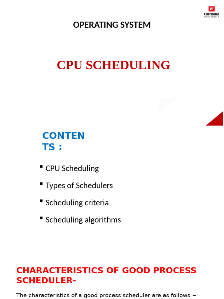 CH4 and CH5-CPU Scheduling V1 | PDF | Scheduling (Computing) | Computer Architecture