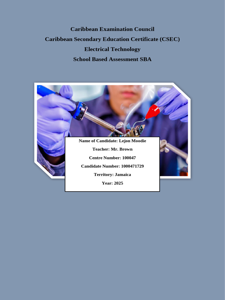 Caribbean Examination Council | PDF | Safety | High Voltage