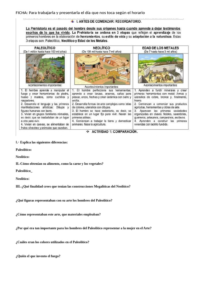 FICHA 1ro | PDF