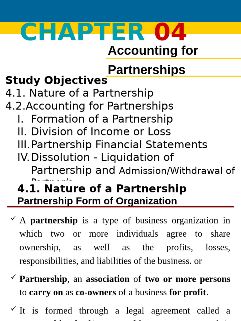 Chapter 4 Partnership | PDF | Partnership | Income Statement