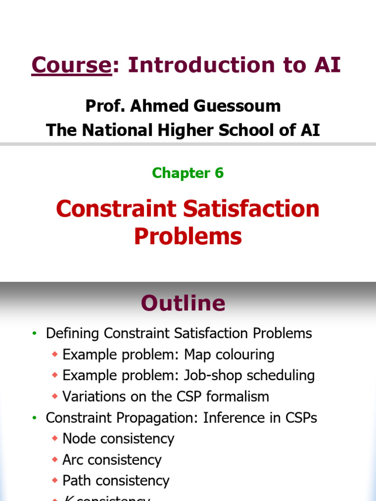 chapter 6_Constraint Satisfaction Problems_Ahmed Guessoum | PDF | Computer Programming | Models ...