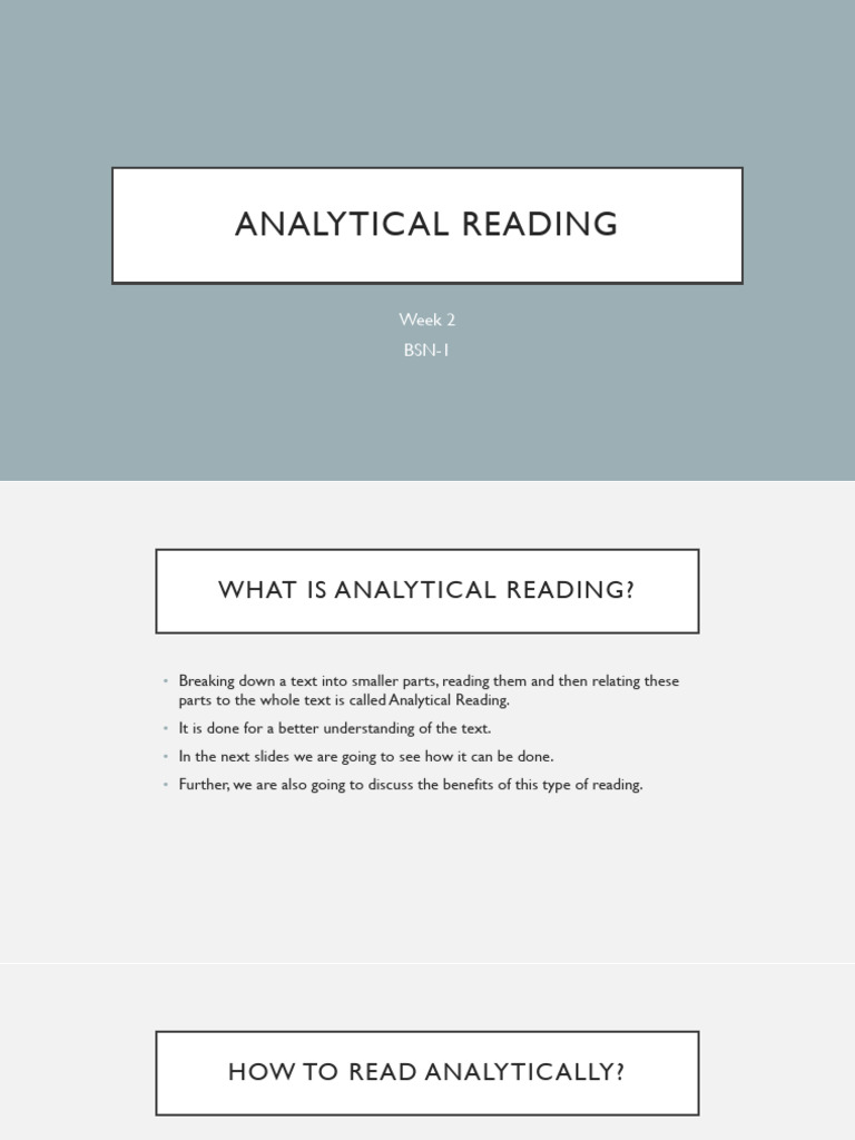 Week 2 Analytical Reading | PDF | Intelligence (AI) & Semantics ...