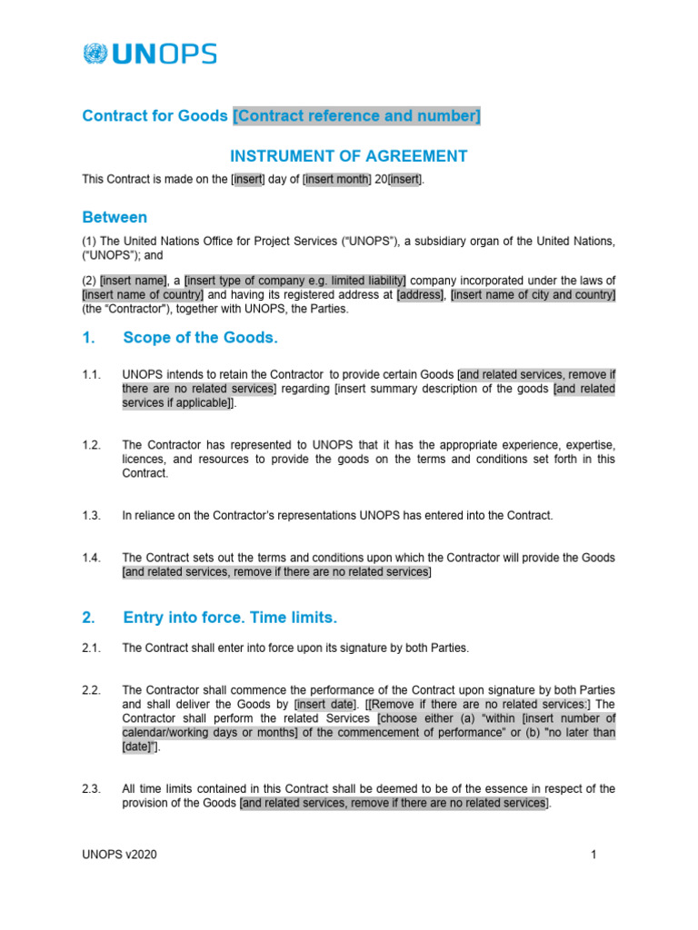 Sample Contract For Goods | PDF | Payments | Contractual Term
