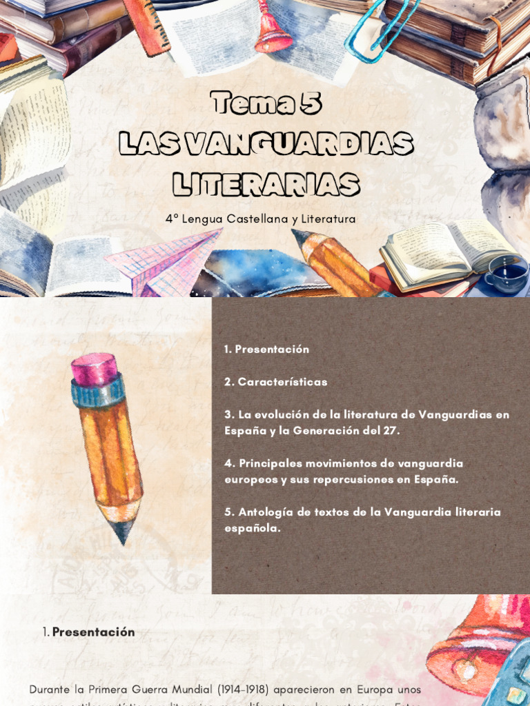 Las Vanguardias Literarias | PDF | Vanguardia | Surrealismo