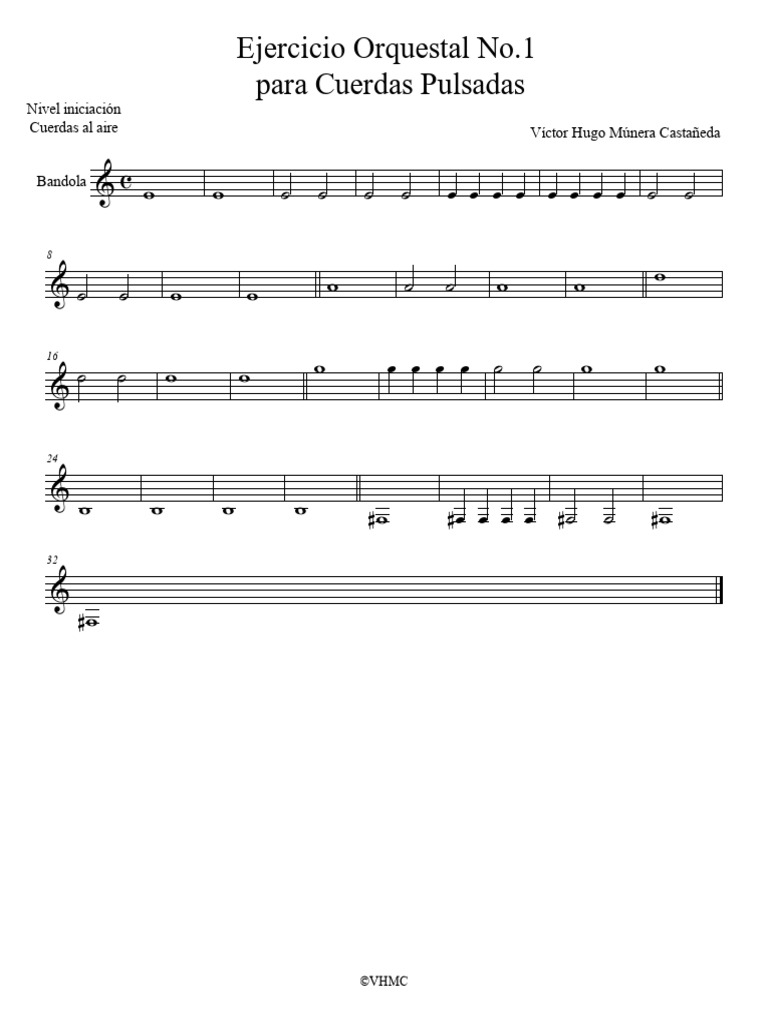 Ejercico Orqeustal 1 Bandola | PDF