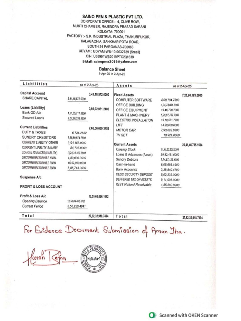 Balance Sheet | PDF