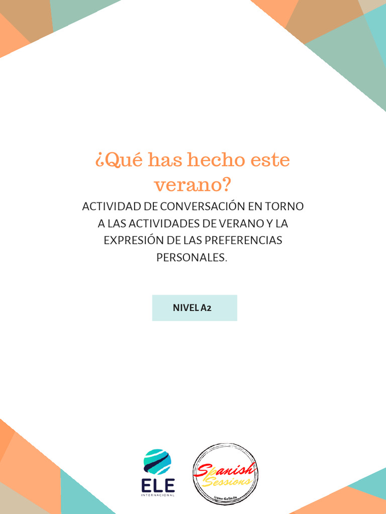 Qué Has Hecho Este Verano 2 | PDF | Gramática | Lingüística