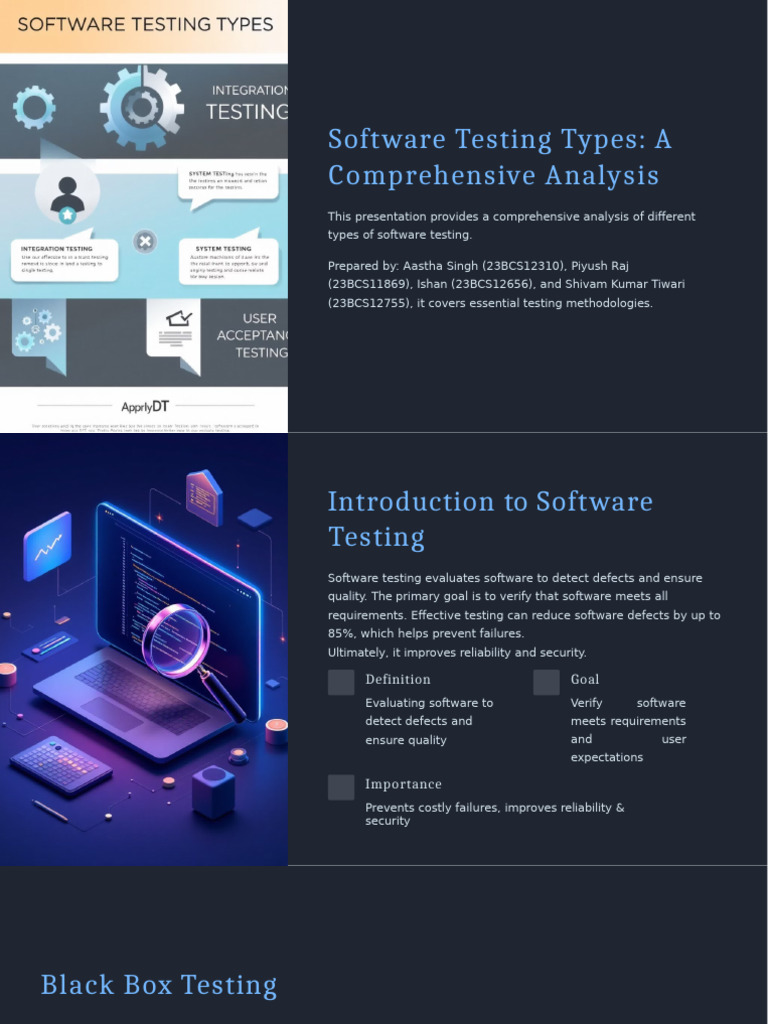 Analysis of Software Testing | PDF | Software Testing | Reliability ...