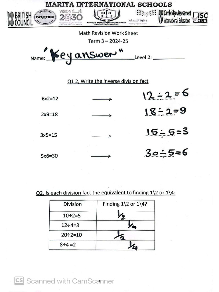 Answer Key t3 | PDF