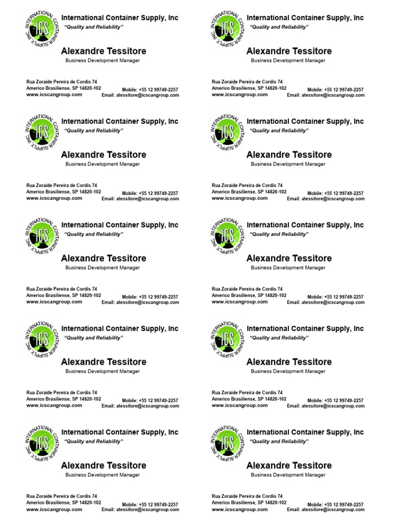 Alex Business Card 2025 | PDF