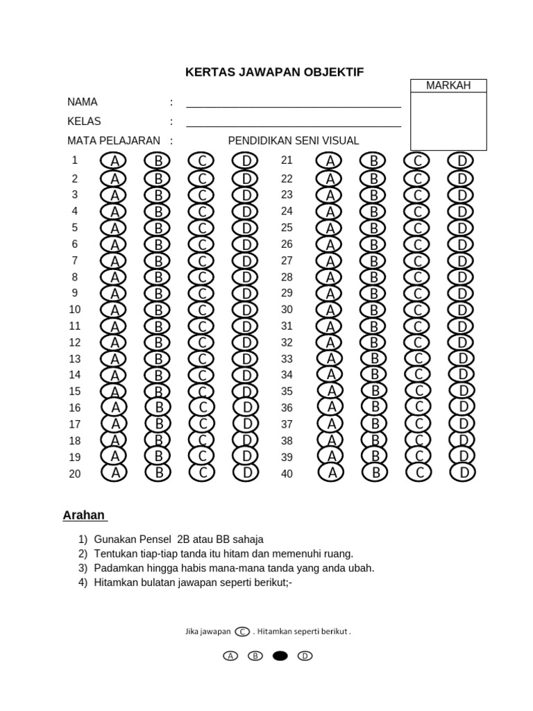 Template Soalan Objektif | PDF
