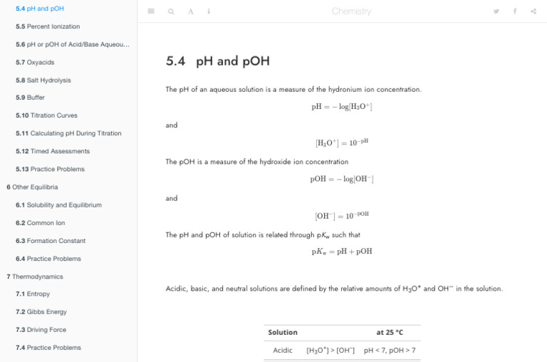 pH and pOH Relationship Explained | PDF