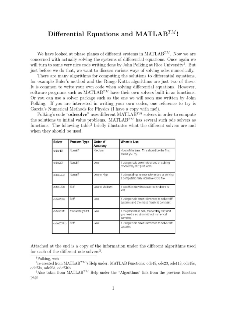 Des and Matlab | PDF | Matlab | Numerical Analysis