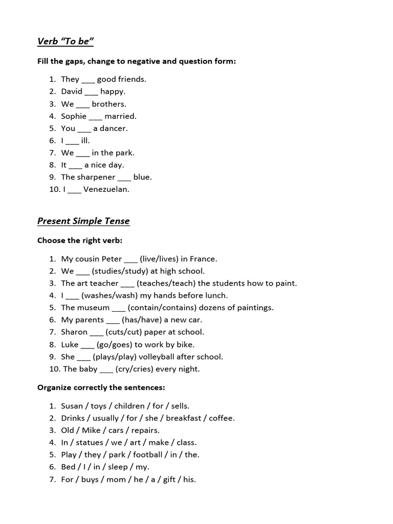 Actividades de Inglés Básico. | PDF | Syntax | Languages