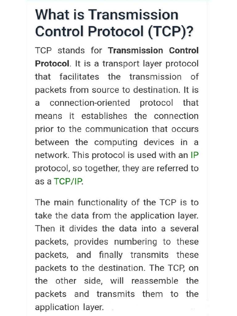 TCP | PDF