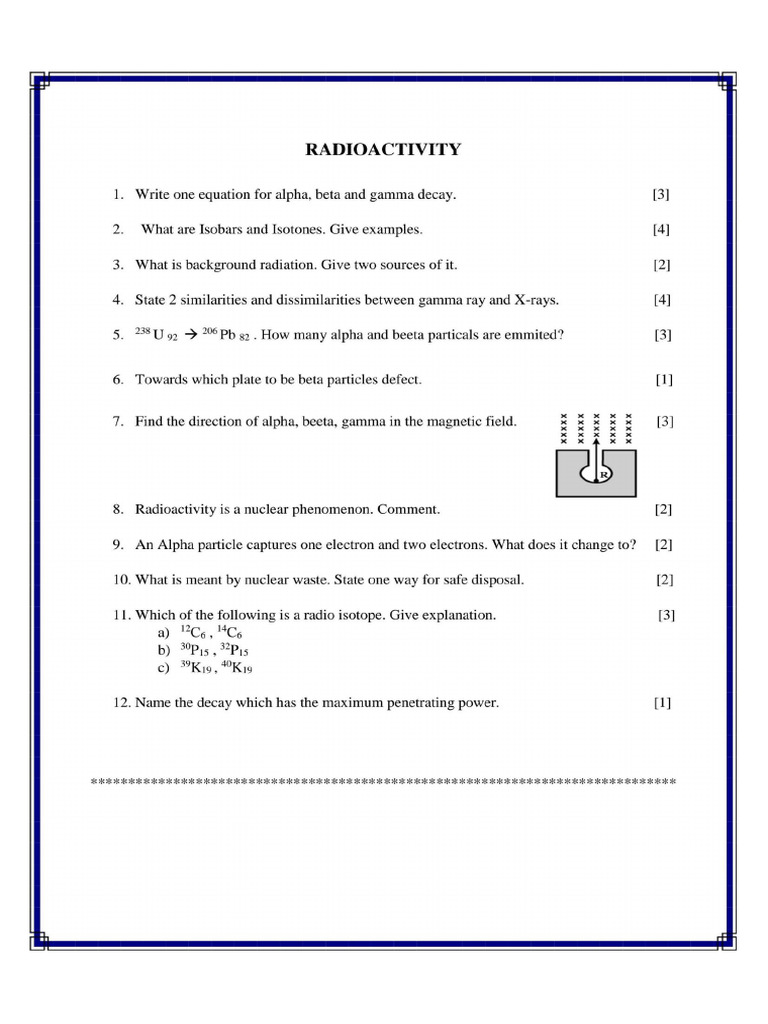 Test Radioactivity | PDF