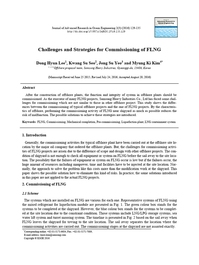 FLNG Commissioning Challenges and Solutions | PDF | Liquefied Natural ...