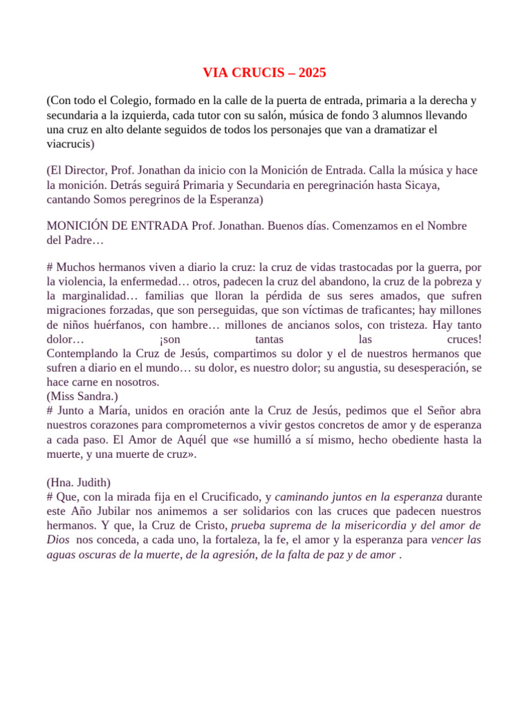 Via Crucis | PDF | Jesús | María, madre de Jesús