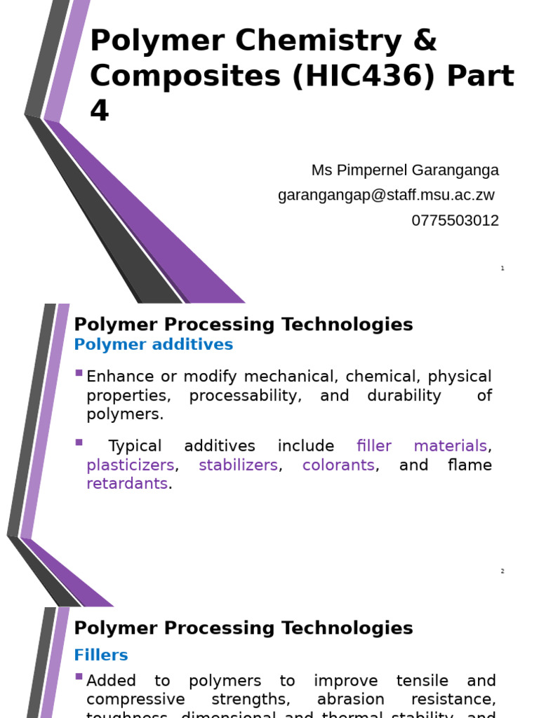 Polymer Processing Technologies Overview | PDF | Composite Material ...