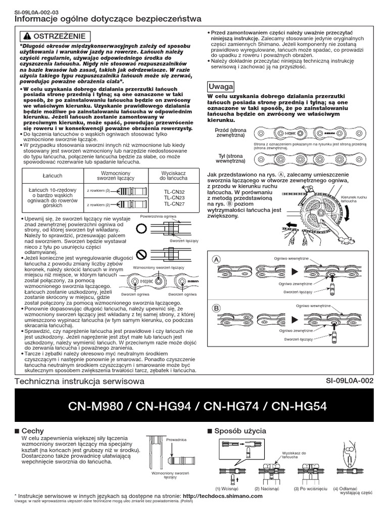 Lancuch Shimano | PDF