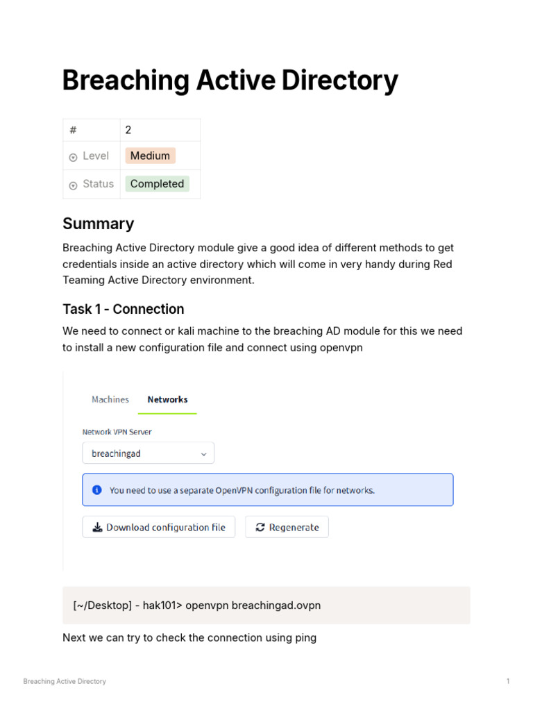 Breaching Active Directory | PDF | Active Directory | Password
