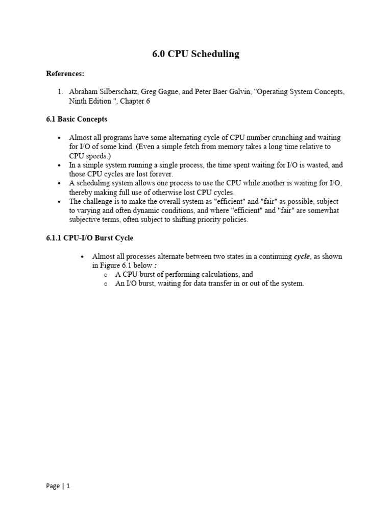 6.0 CCS2124 CPU Scheduling | PDF | Scheduling (Computing) | Thread (Computing)